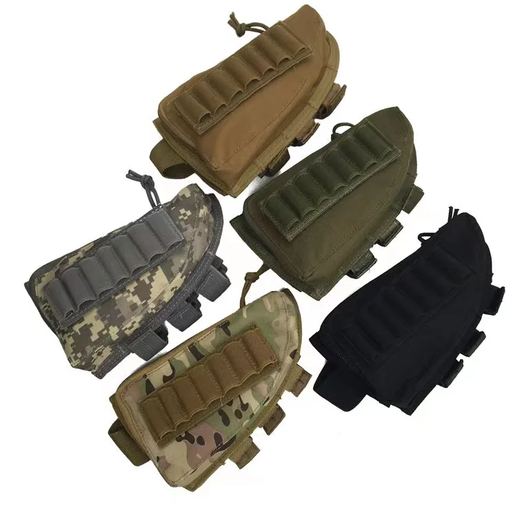 Tactical Butt Stock Mag Holder Camo Cheek Rest Pad Adjustable Molles ...