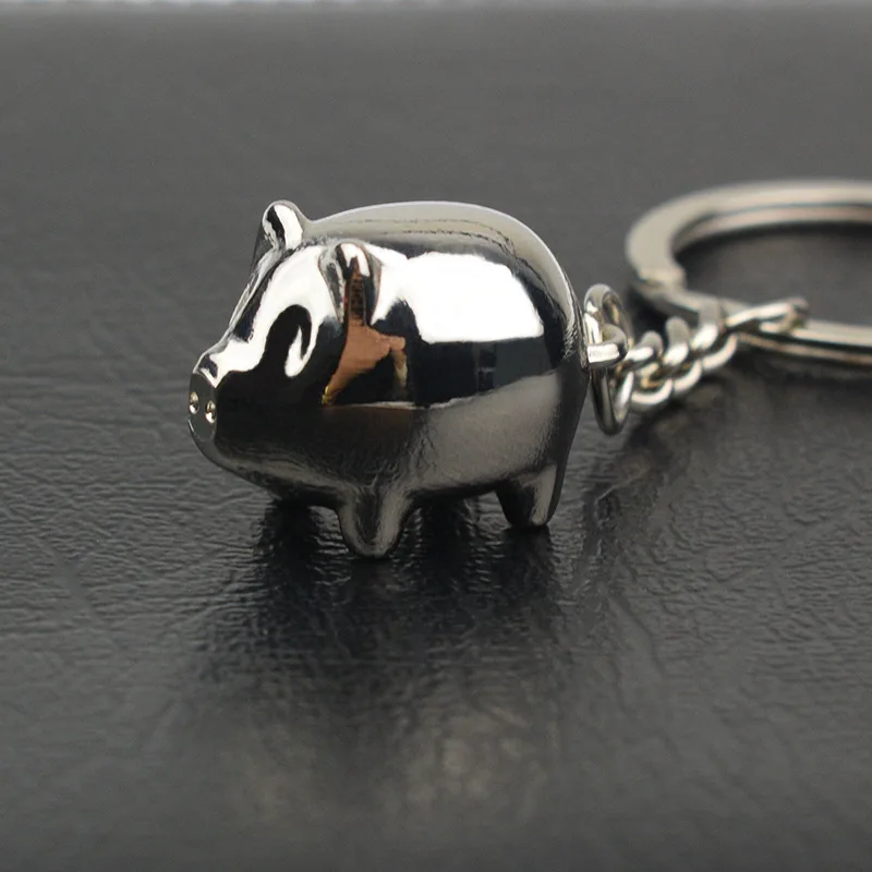HOT Pig Keychain Kawaii Piggy Shape Animals Metal Key Chains Chinese ...