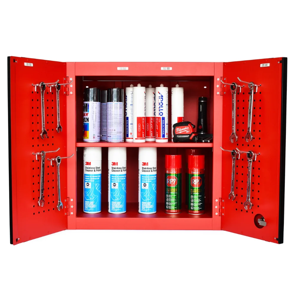 Wall Cabinet 61cm Tool Storage Mechanic Garage Storehouse Wall-Mounted ...