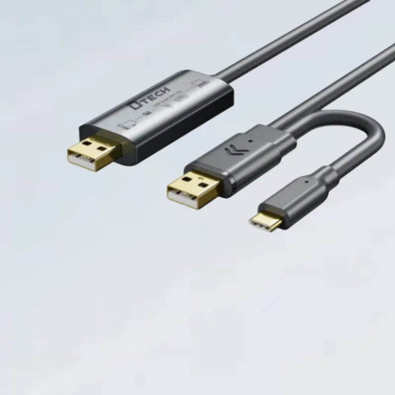 DTECH Data Transfer USB Smart KM Link USB A Male to Type C USB 2.0 Data ...