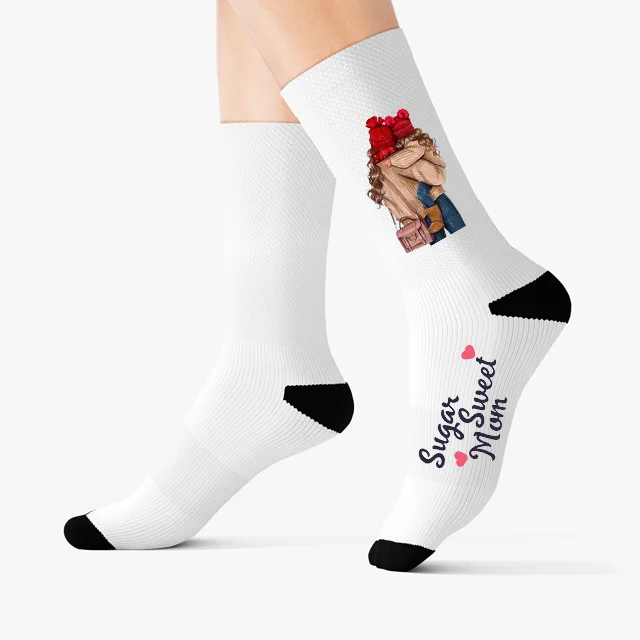 Diy Printing Custom Blank Sublimation Performance Crew Long Sock With ...