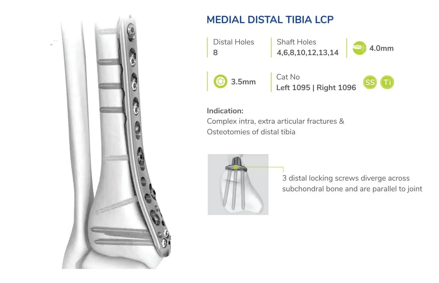 Medial Distal Tibia Locking Compression Plate Kinein Surgical ...