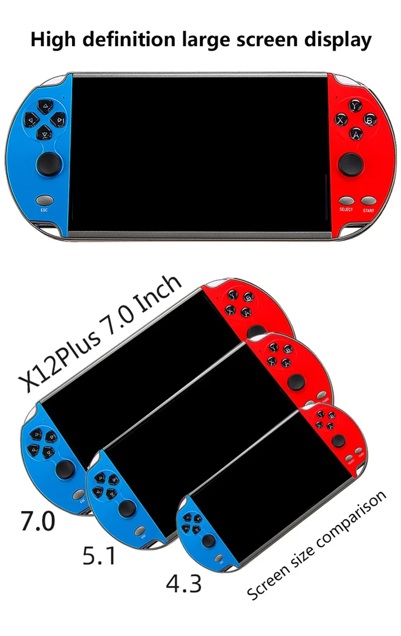 X7 X7plus X12 X12plus - Retro Game Consoles with 8GB RAM
