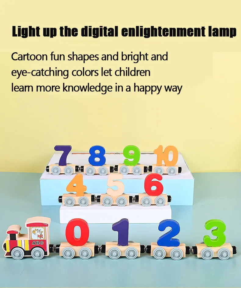 Wooden Magnetic Letter Train For Early Education Letter Train For ...