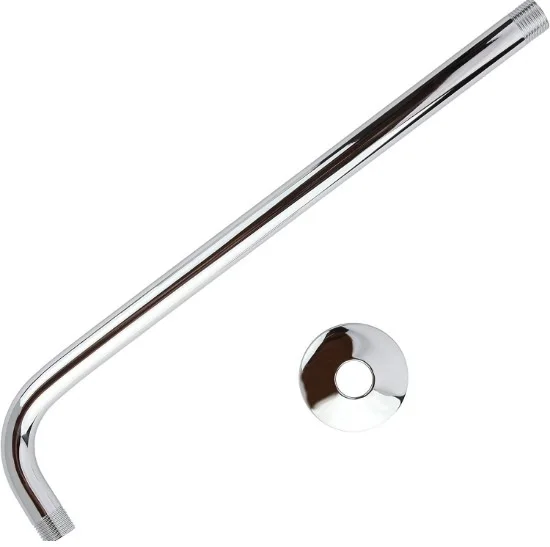 Sus304 Chrome Finish Shower Arm For Shower Set With Flange - Buy Shower ...