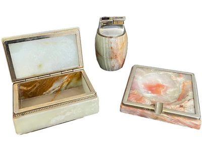 Green Onyx Rectangular Cigarette & Cigar Box - Customizable