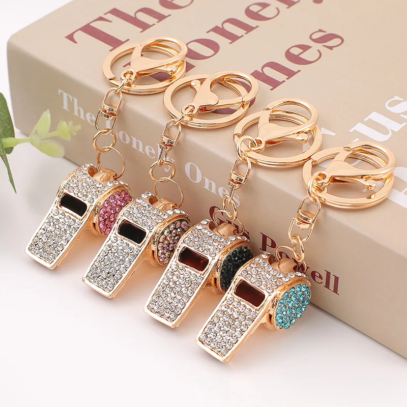 HOT SALE Gifts Diamond Rhinestone Safety Survival Whistle Trendy metal ...