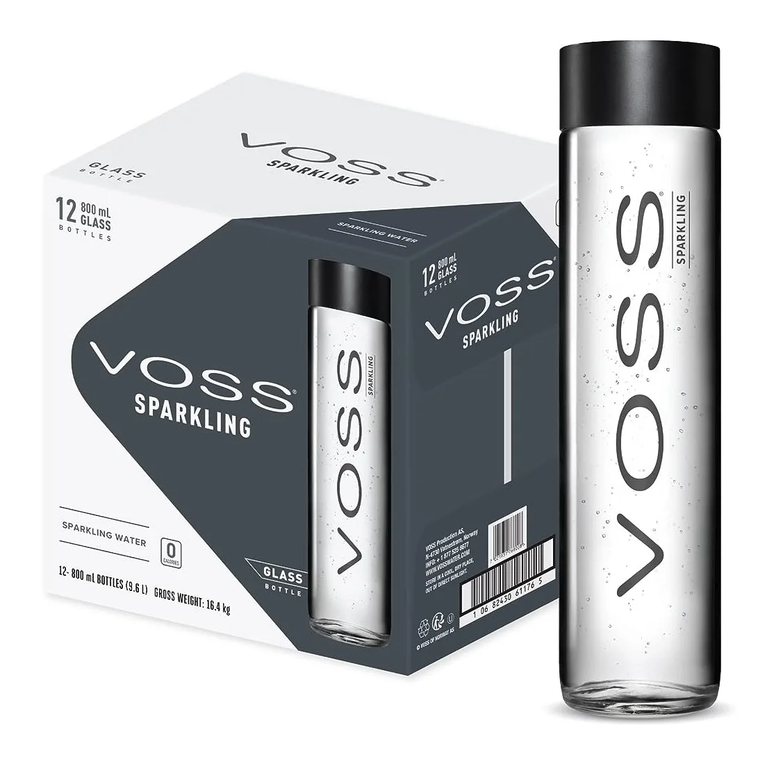 Voss Sparkling Water 800ml Glass - Buy Voss Artesian Water Still ...