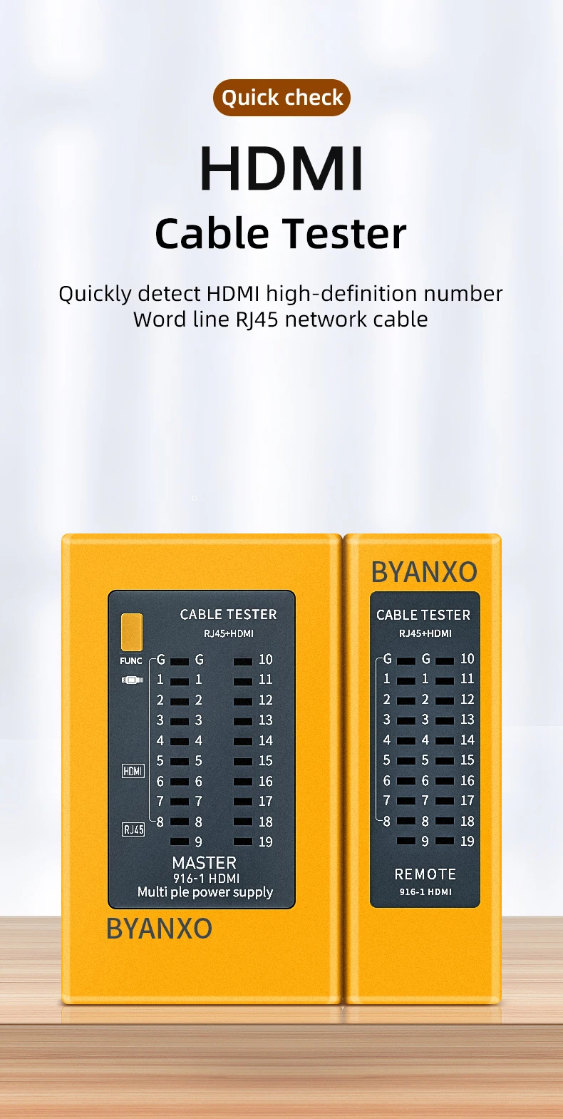 RJ45 Network Cabling Tester - High Precision & Reliability