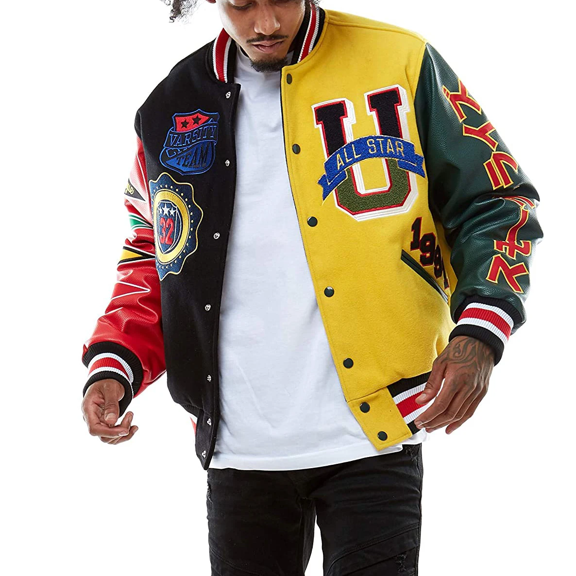 Vintage Men Custom New Embroidered Chenille Patches Versities Jacket ...
