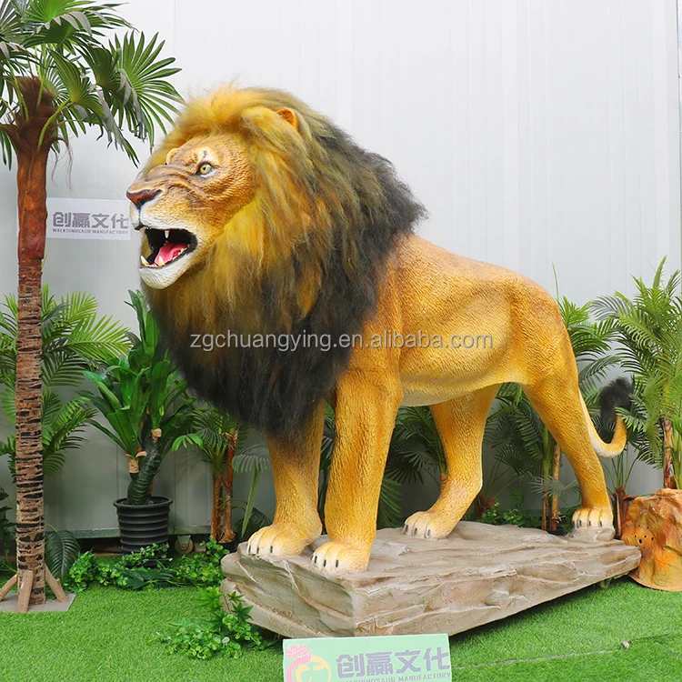 Life Size Animatronic Lion - Realistic Theme Park Decoration