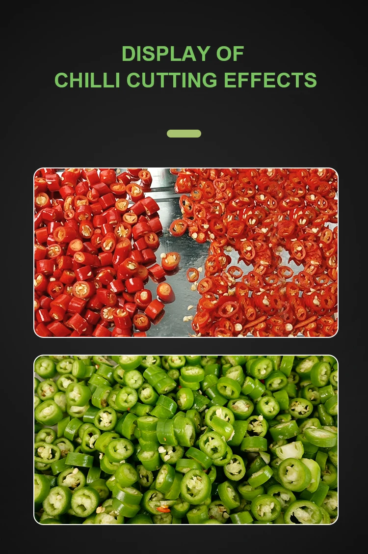 Stainless Steel Green Chilli Cutter Machine & Vegetable Cutting Oem