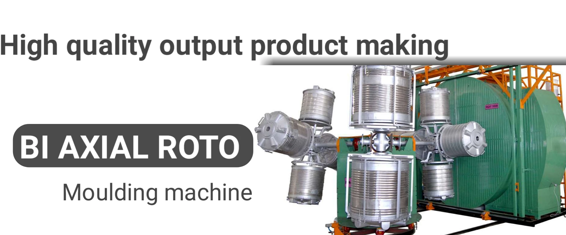 Heavy Duty 4 Arm Bi-Axial Rotomoulding Machine for Industry