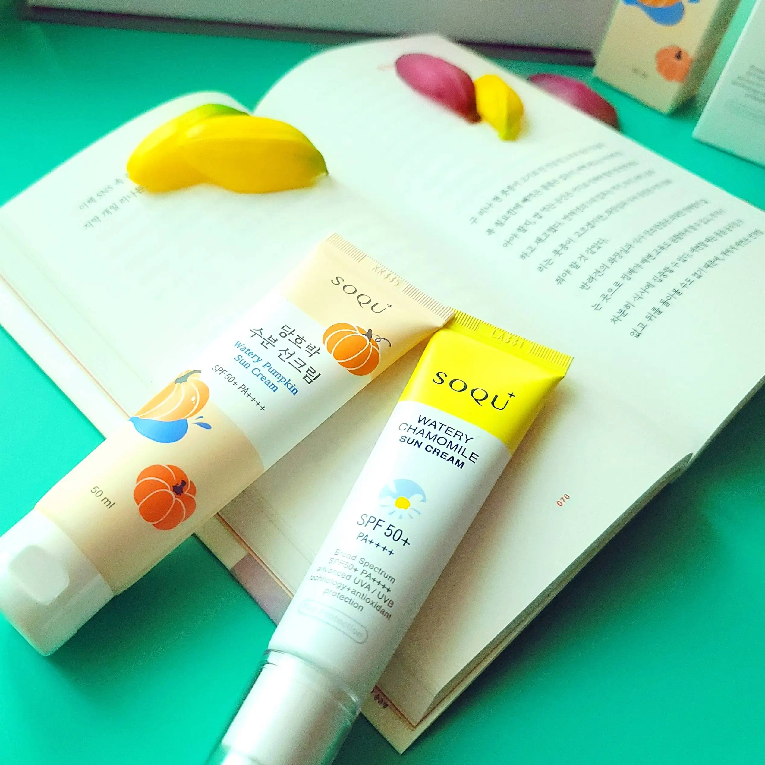 Korean No.1 Cosmetic Brand Soqu's Watery Pumpkin Sunscreen Sfp50 High ...