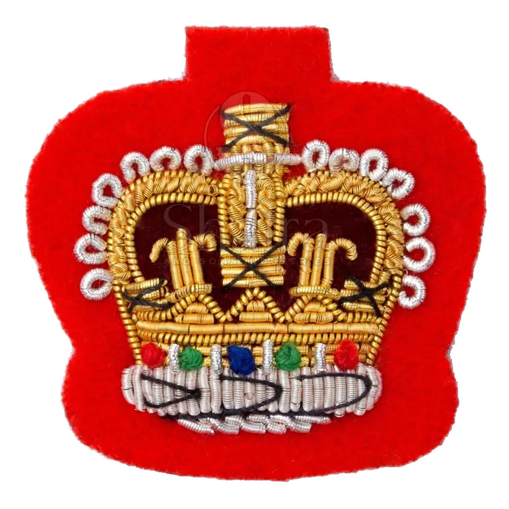 Oem Service Sew-on Embroidery Badges Hand Made Embroidery Gold Bullion ...