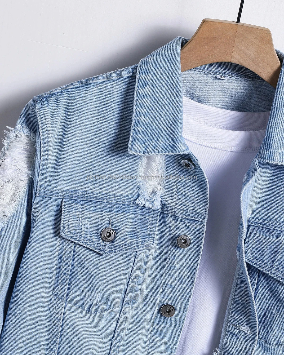 Customized Men Denim Jacket Outdoor Casual 100%cotton Turn-down Collar ...