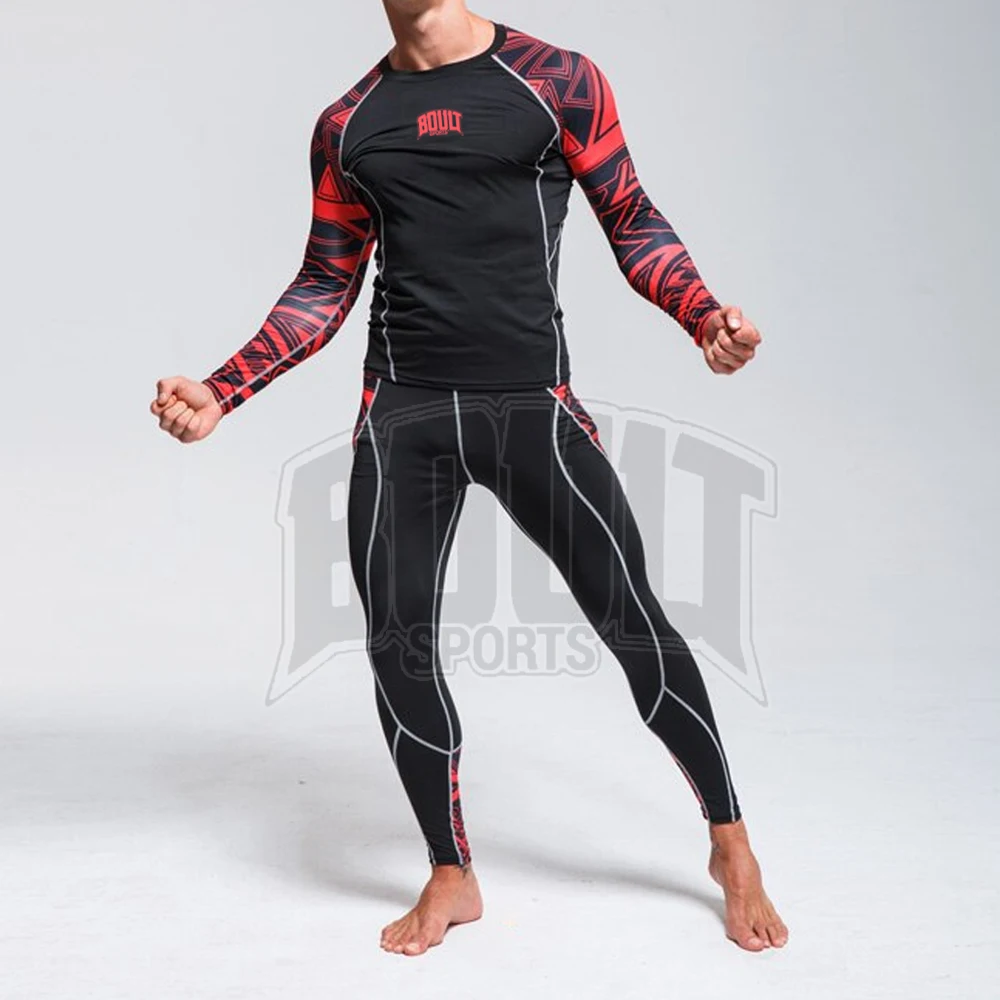 Men Compression Wear Long Sleeves Base Layer And Compression Legging ...