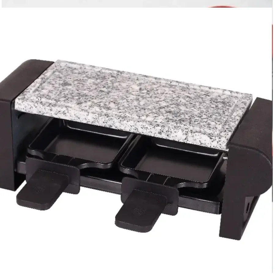 Mk 01 - Wholesale Non-stcik Plate Fondue,Electric Raclette Grill For 2 ...