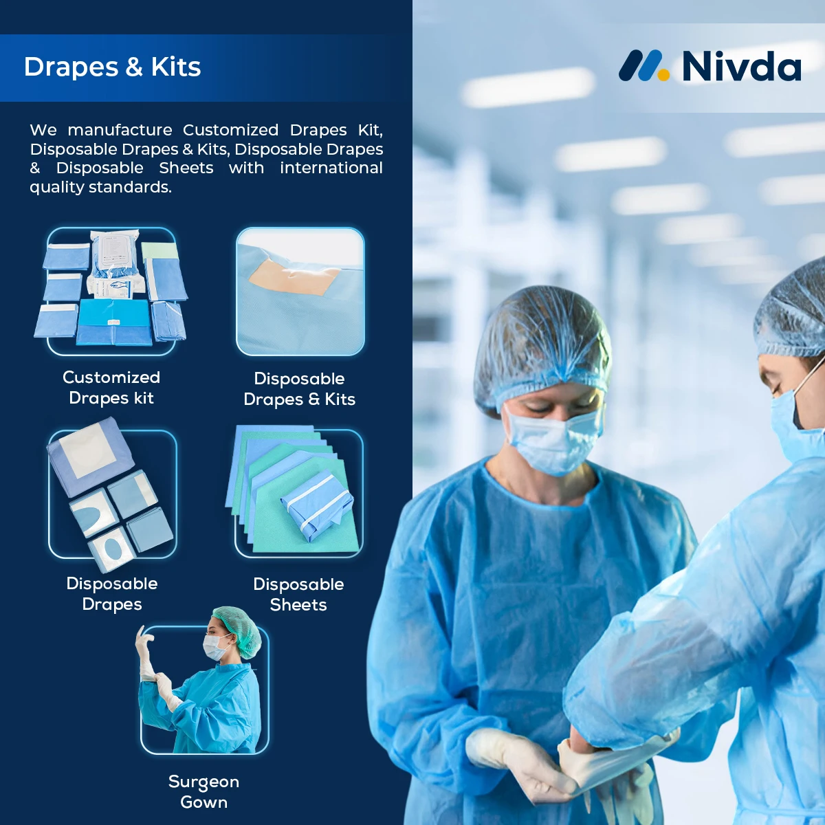 Hospital Grade Disposable Chest Sheet Sterile Medical Surgical Drapes ...