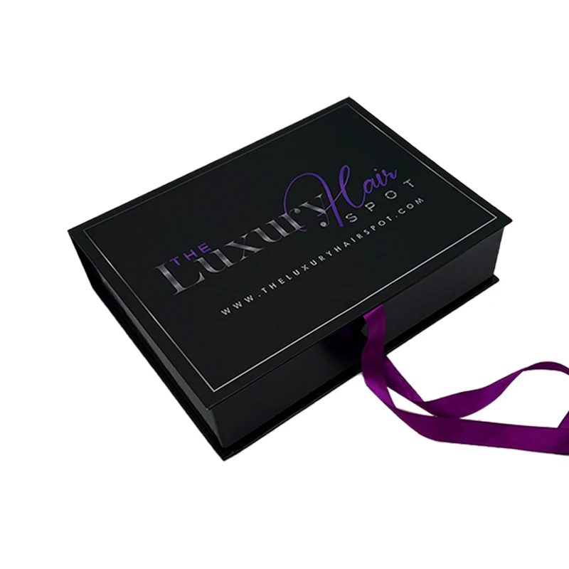 Custom Hair Bundles Packaging Boxes Extension Bags With Satin Human ...