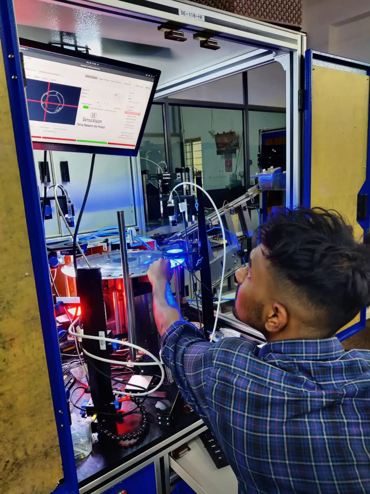 Optical Sorting Machines Are Used to Sort Washers and Fasteners with ...