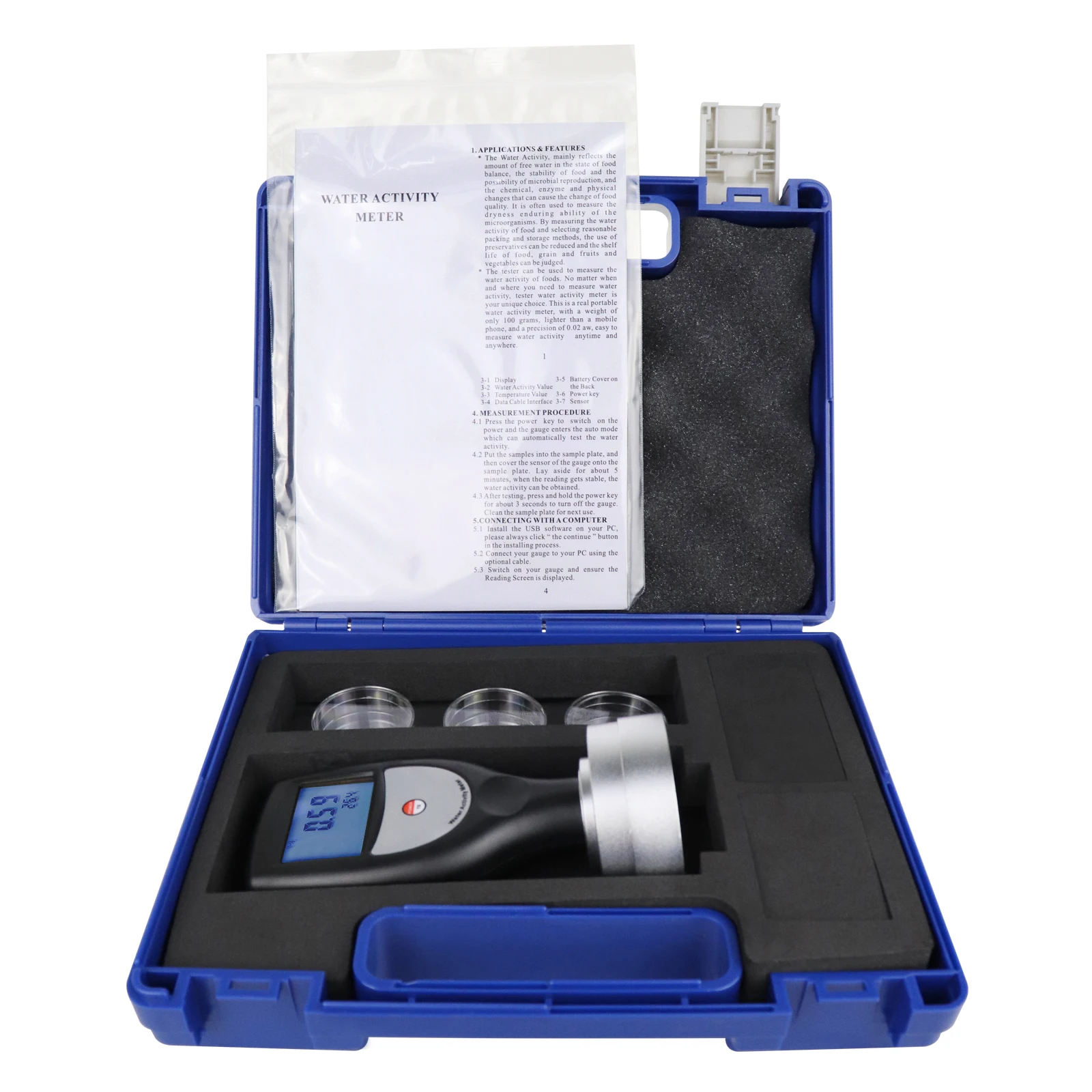 Portable Water Activity Meter - 0~1.0aw Range for Food