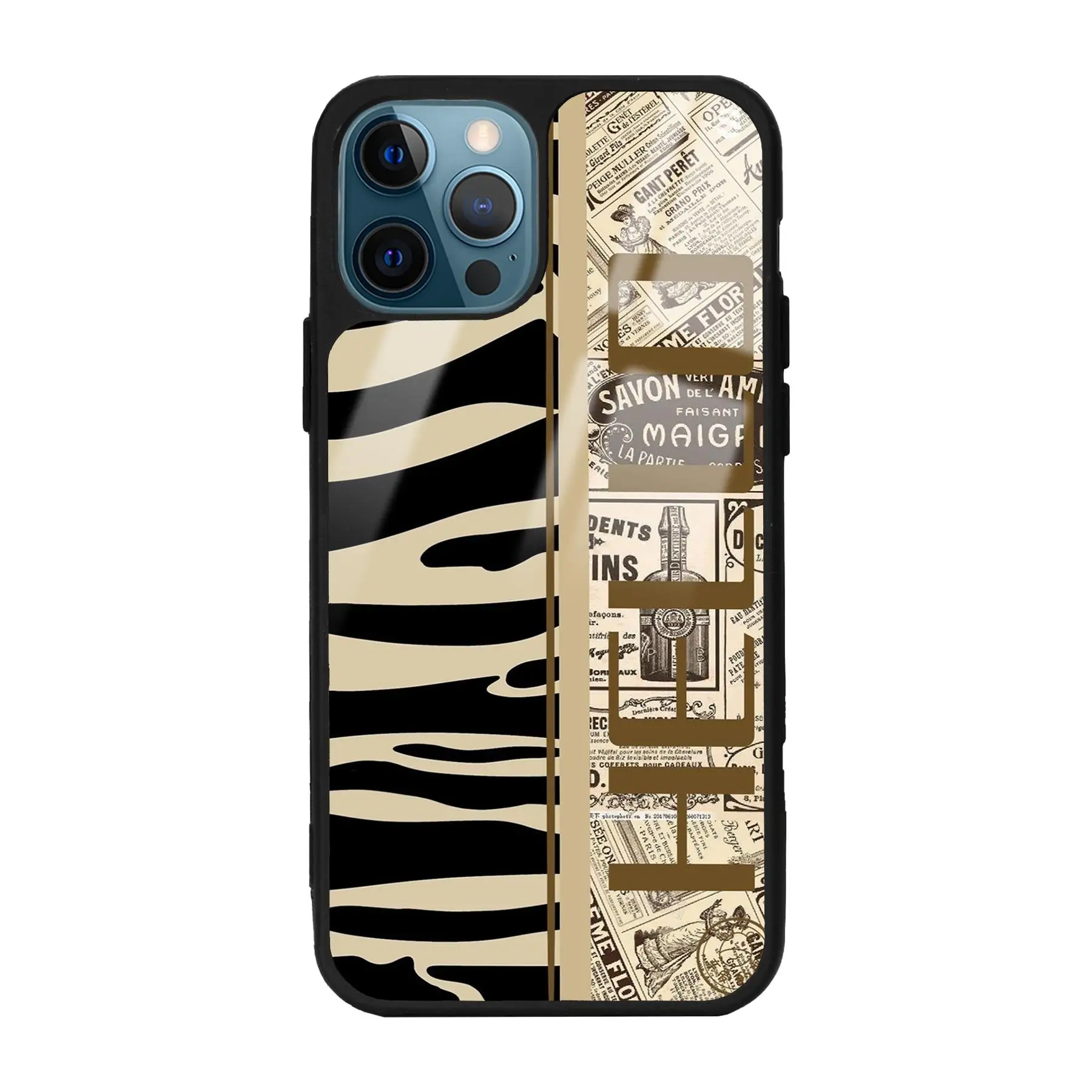 Iphone 13 Pro Zebra Newspaper Design Glossy Phone Case - Buy Zebra ...