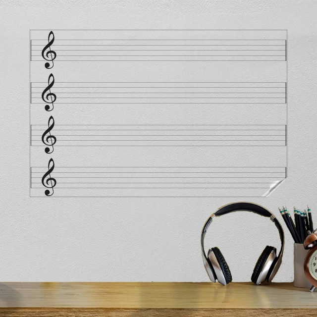 Dry Erase Treble Clef Music Board Reusable Durable Polystyrene Material ...