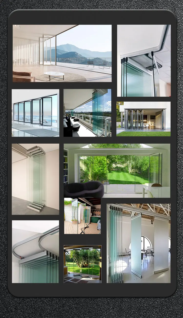 Frameless Bifold Doors Portable Pella Aluminium Folding Patio Glass ...