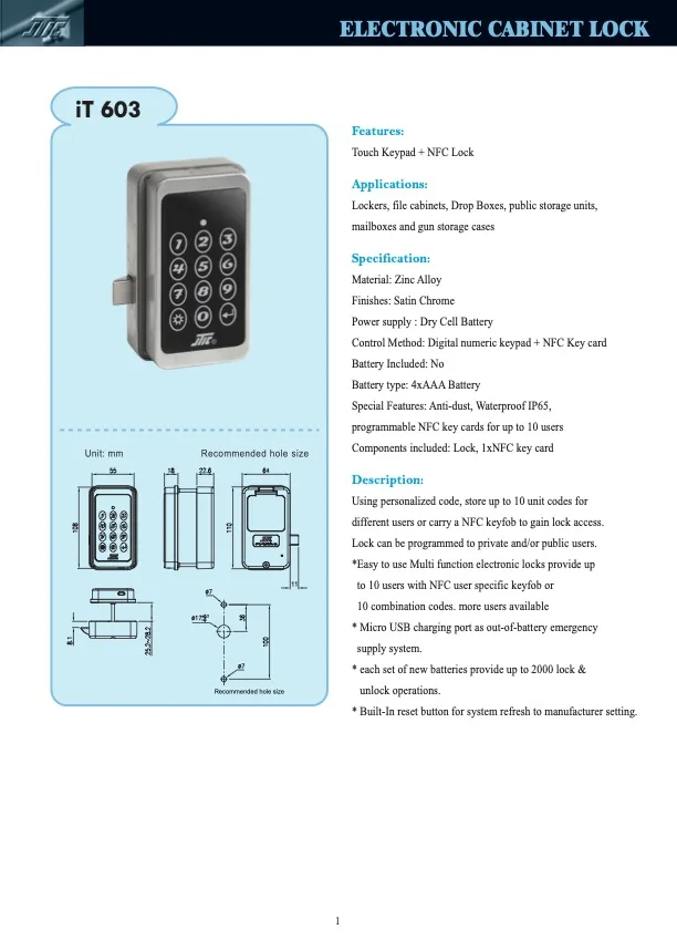 Modern Digital Panel Lock - Key Entry System With Number Pad - Buy Key ...