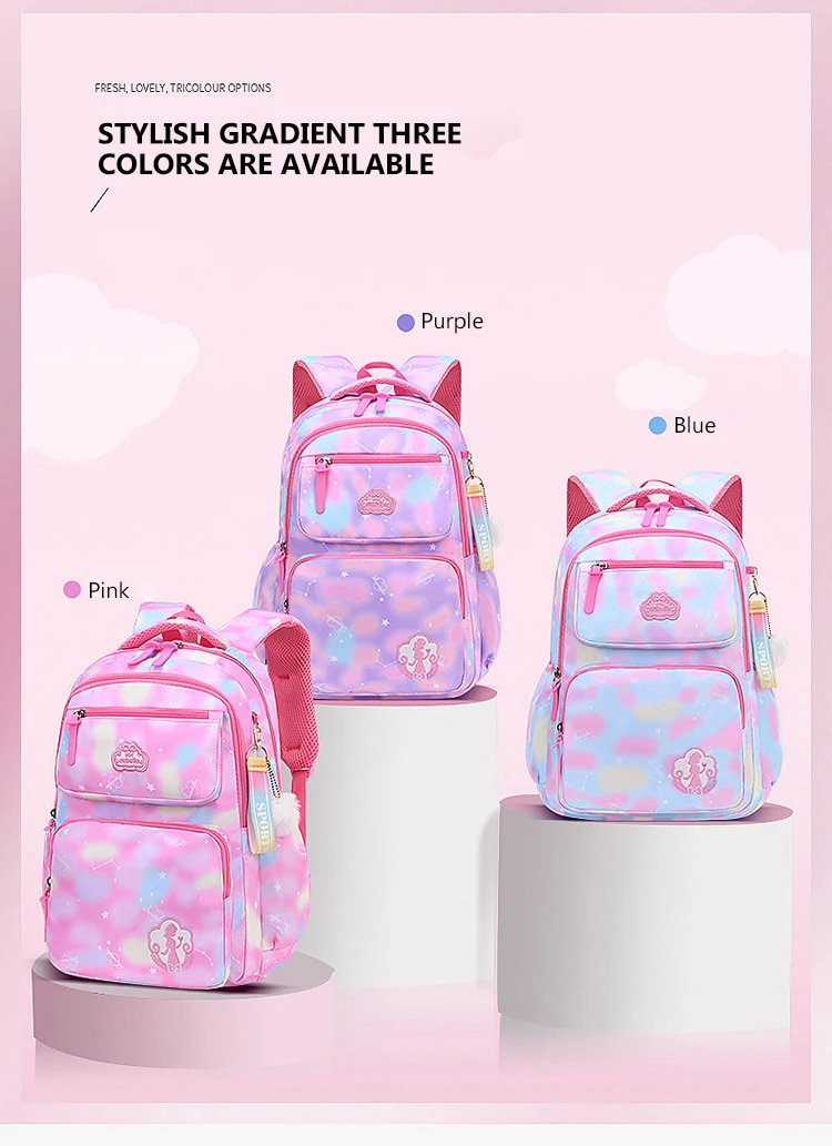Pink Kawaii Oem Printed Kids Backpack Girls Wholesale School Bags ...