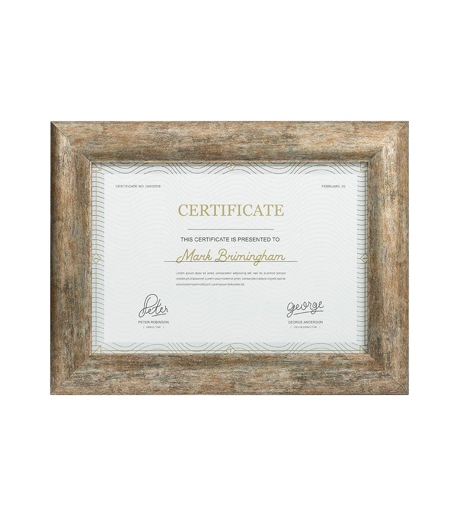 Elegant Diploma Frame A4 Certificate Frame From Real Wood Silver ...