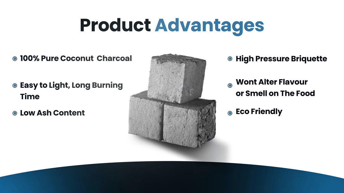 Yellowish Design For Hookah Sulawesi Origin Cube Shape Briquettes Low ...