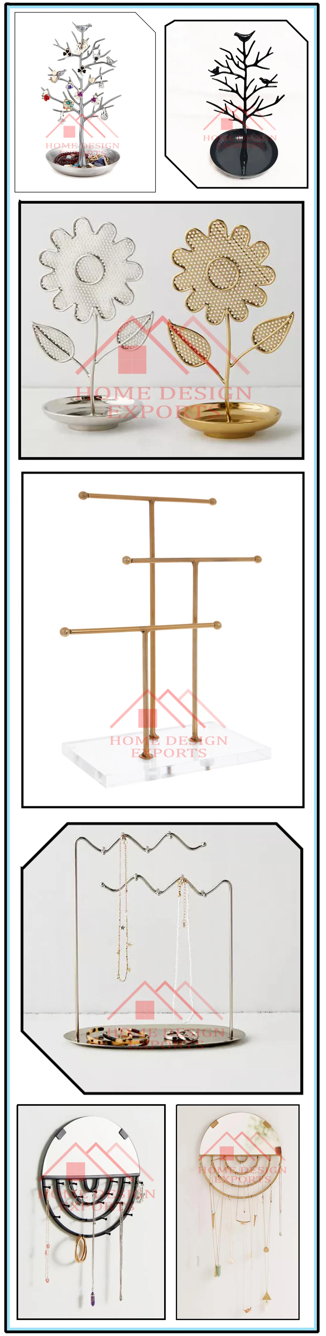 Metal Gold Jewelry Display Stand Holder For Wedding Decoration High ...