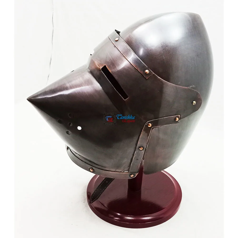 Medieval Crusader Pig Face Helmet - Battle Ready & Durable