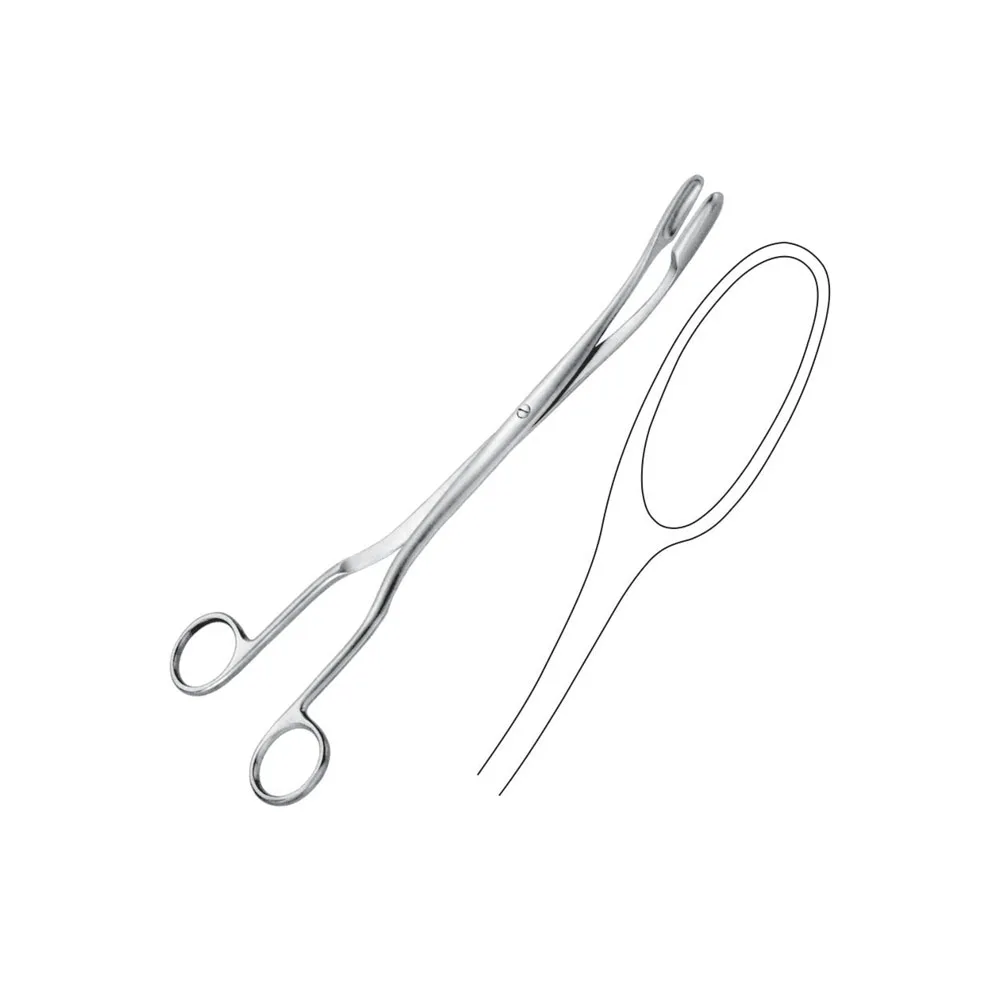 Stainless Steel Placenta and Ovum Forceps Obstetrics and Gynecology Surgery Instruments Curved ...