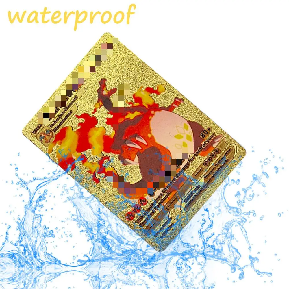 Black Sleeve Poke Mon Cards Charizard Poke Mon Trading Card Game 1st ...