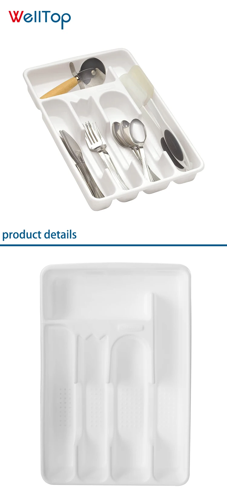 Welltop Cutlery Tray,Small,Organizer And Dispenser For Kitchen Drawer ...