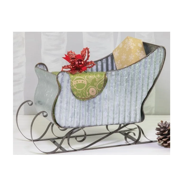 Wholesale Custom High Quality Red Color Christmas Santa Sleigh Metal ...