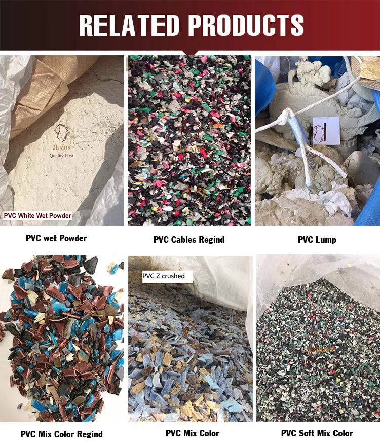 2021 Good Quality Recycled Pvc Crush Scrap Gray And White Color For ...