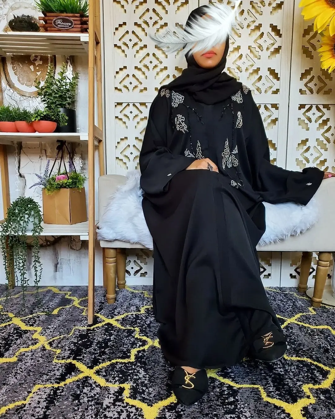 Dubai Abaya Beautiful Black Colour Muslim Traditional Abaya Hand Work ...
