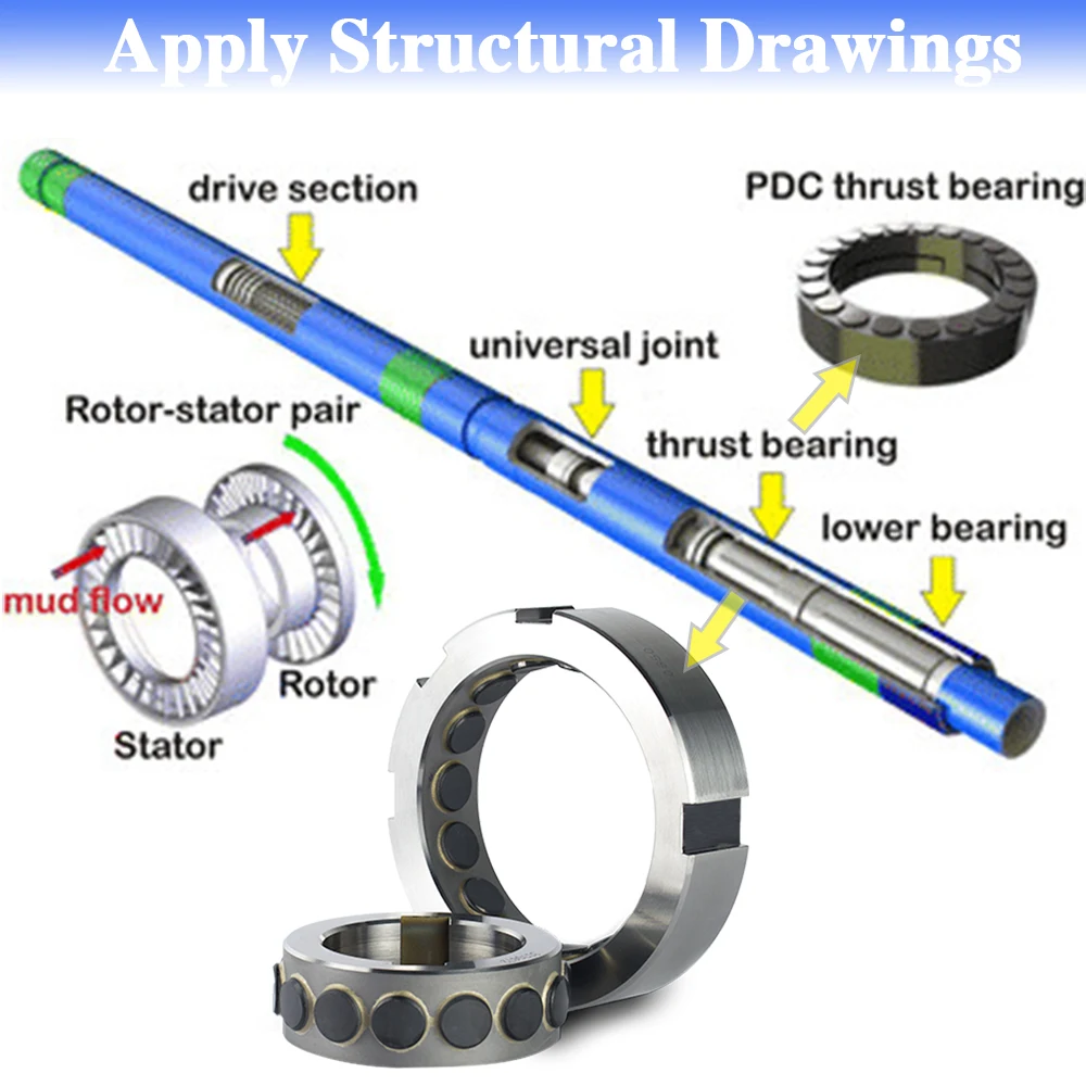 Customized Diamond PCD Axial Radial Bearing PDC Thrust Polycrystalline ...