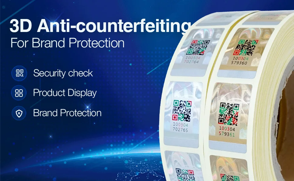 QR Code Stickers,Tamper Evident Sticker Roll Security Tags Anti-counterfeiting Labels Scratch ...