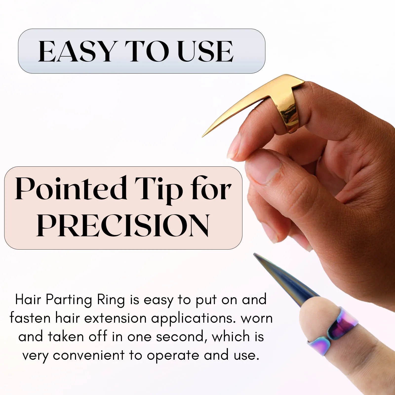 Best Hair Parting Tool Sectioning Parting Rings Braiding Hair Extension ...