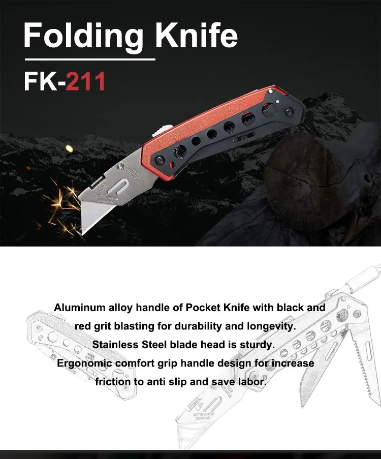 Folding Pocket Utility Knife Box Cutter With Flat Head And Phillips ...