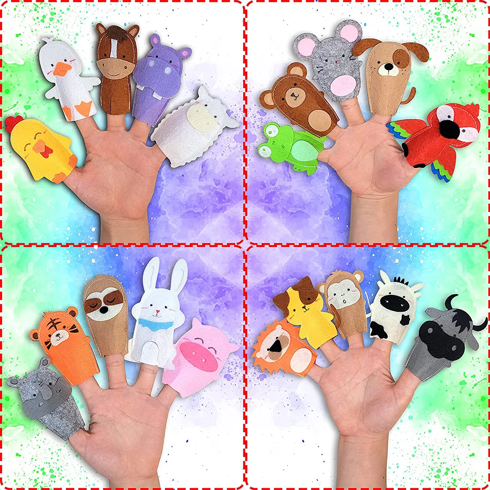 Kids Cosplay Performance Finger Puppets Toys Telling Story Hand Puppets ...