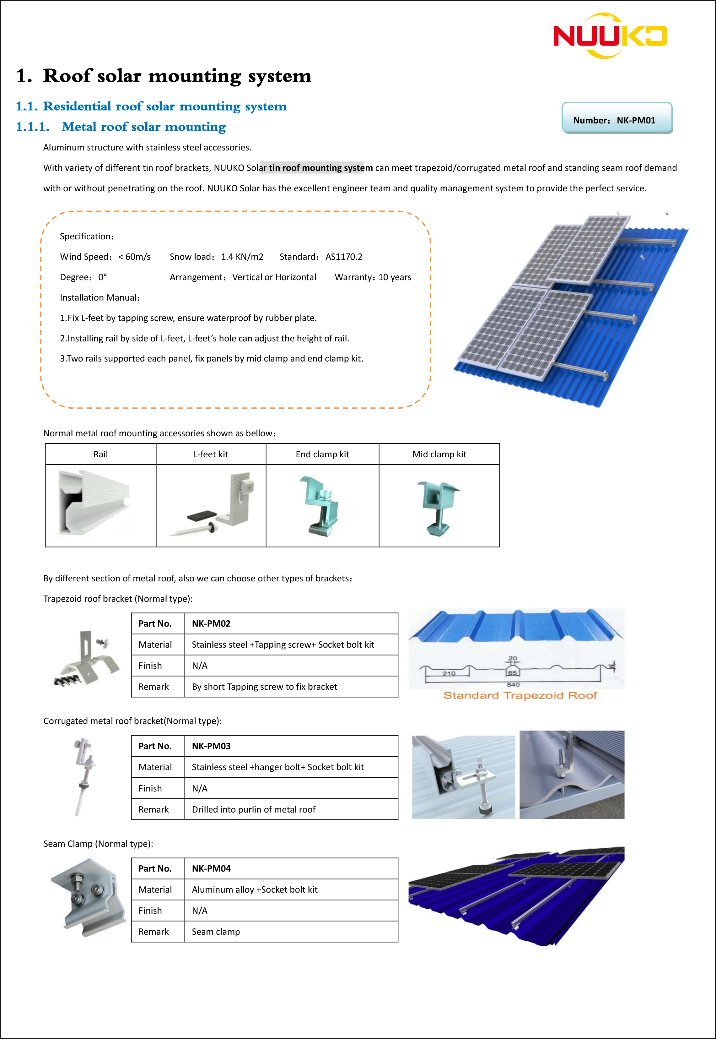 Solar Panel Mounting Structure Aluminum Bracket High Quality Roof ...