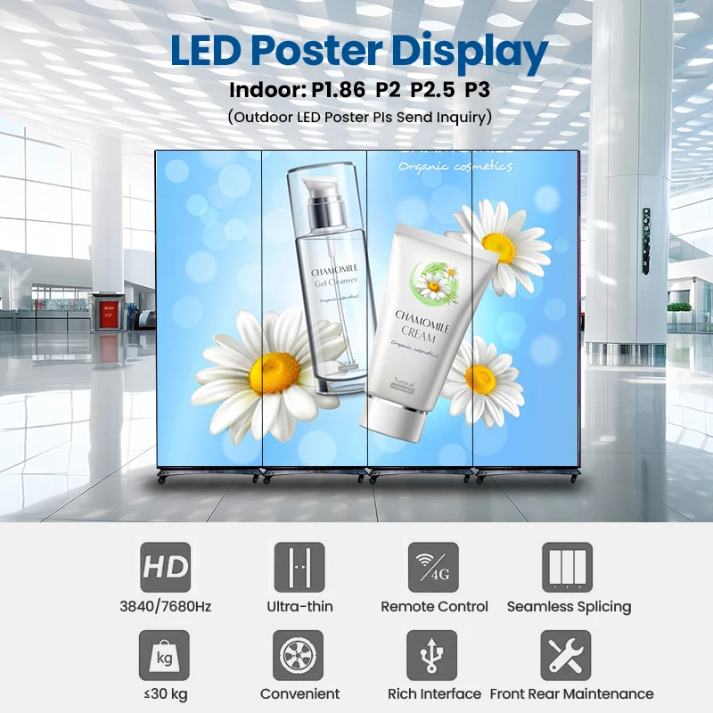 Digital LED Poster - Enbon P1.8 P2 P2.5 P3 Indoor HD Screen