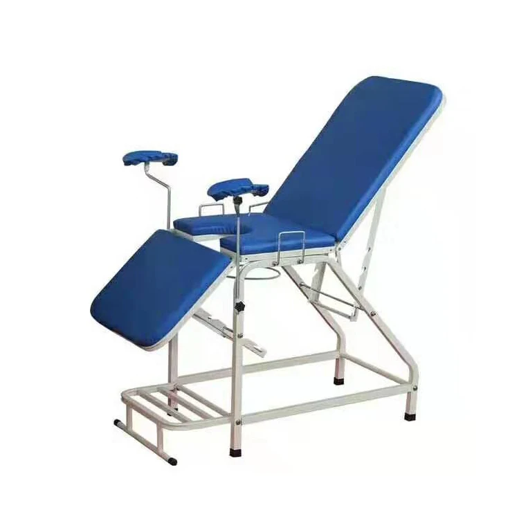 Metal Adjustable Medical Obstetric Bed Manual Examination Gynecology ...