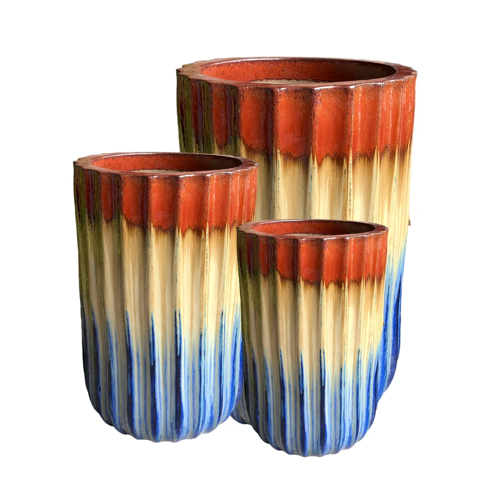 Go-10235 Vietnam Glazed Ceramic Pot Garden Outdoor Antique Flower ...